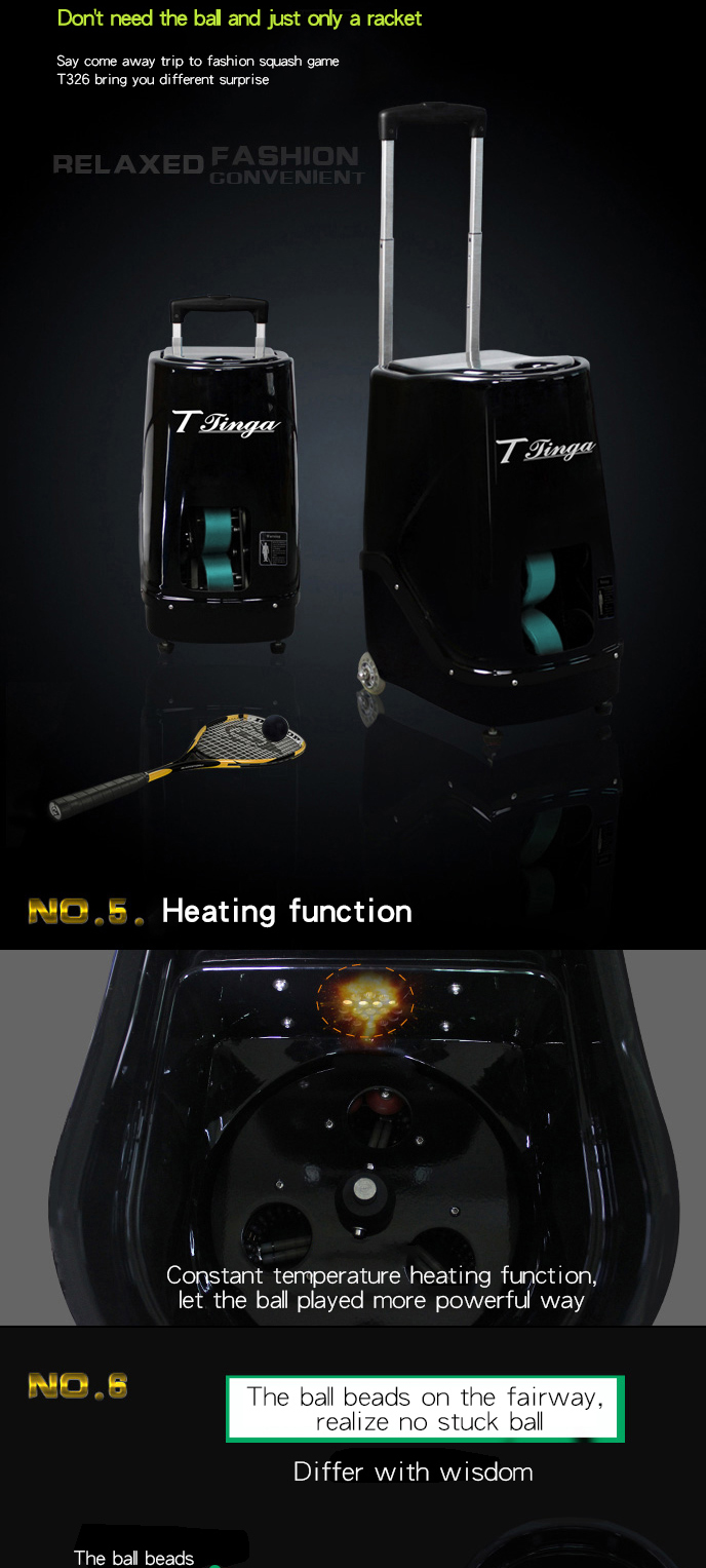 China Tinga Squash Ball Shooting Machine Squash Ball Training Machine ...