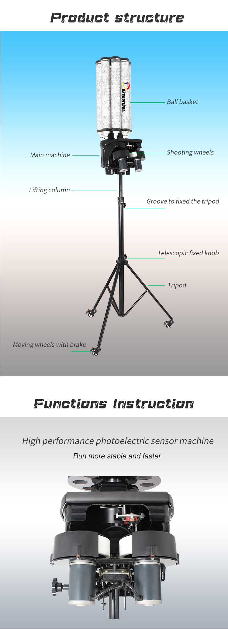 China Automatic shuttlecock launcher badminton feeder machine for ...